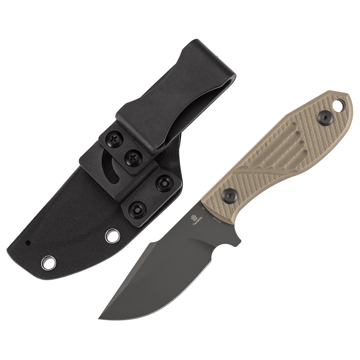 Tenable Tiny Dancer Fixed Blade Knife | 3.17" Gray TiCn Coated D2 Blad ...